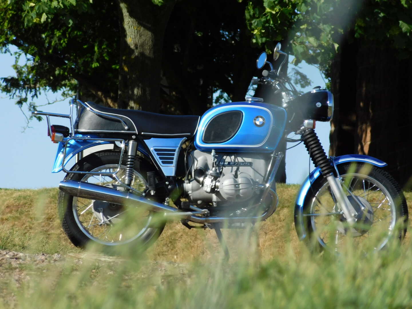 BMW R75/5 Custom monza blau | MTS Motorradtechnik – Service-Team für ...